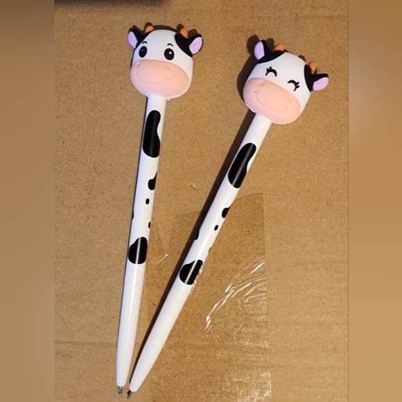 Office | Cow Pens Bundle Of 2 Adorable Cow Head Pens | Poshmark